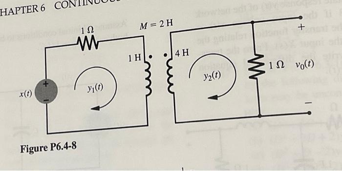 Solved 6.4-8 Find the output voltage v0(t) for t≥0 for the | Chegg.com