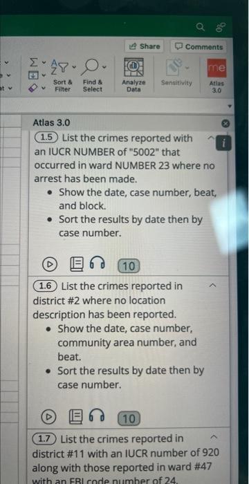 Solved ก This database contains data about crimes reported | Chegg.com