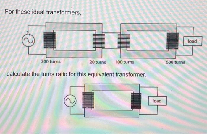 Solved For these ideal transformers, calculate the turns | Chegg.com