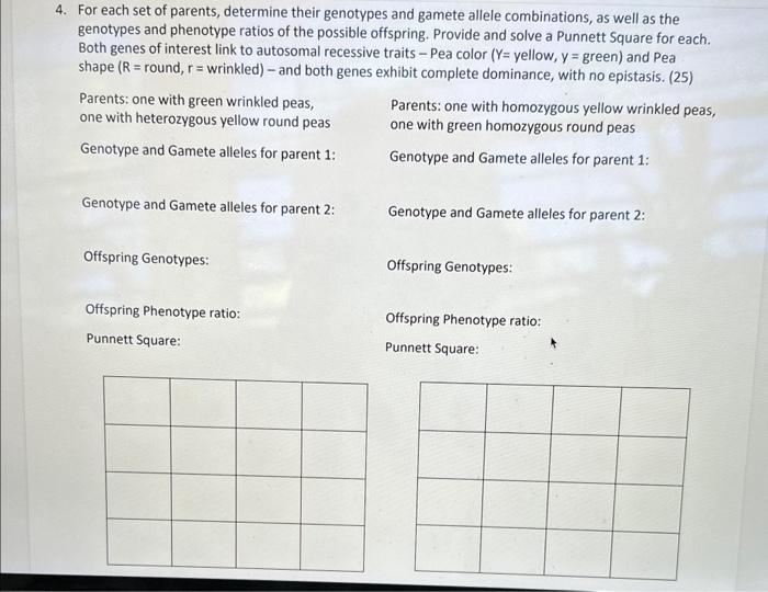 Solved For each set of parents, determine their genotypes | Chegg.com