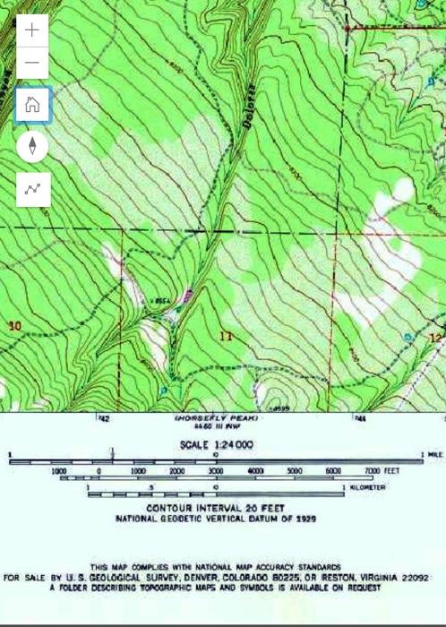 Solved Lab 11 B. GOVERNMENT SPRINGS, CO QUADRANGLE Map | Chegg.com