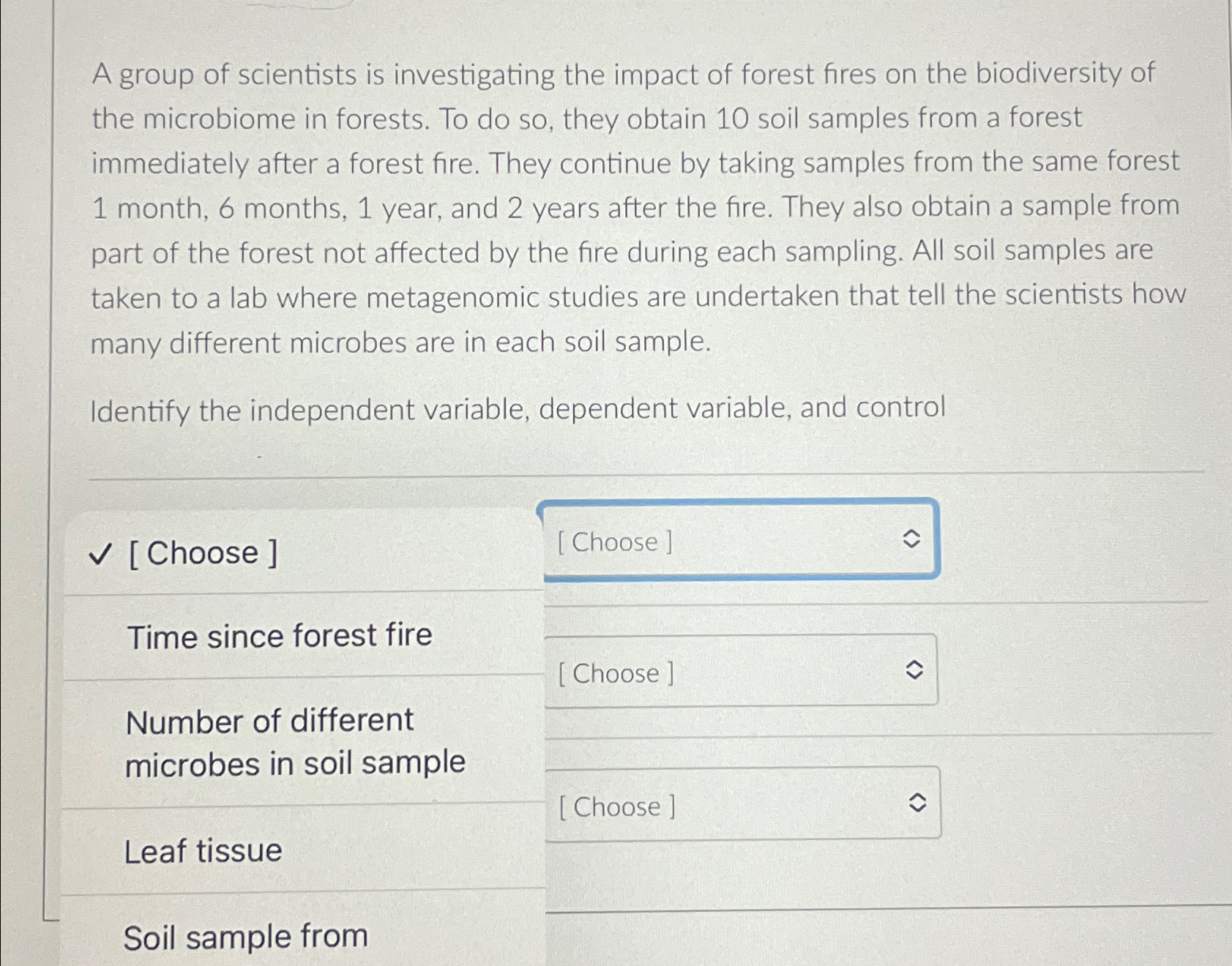 Solved A group of scientists is investigating the impact of | Chegg.com