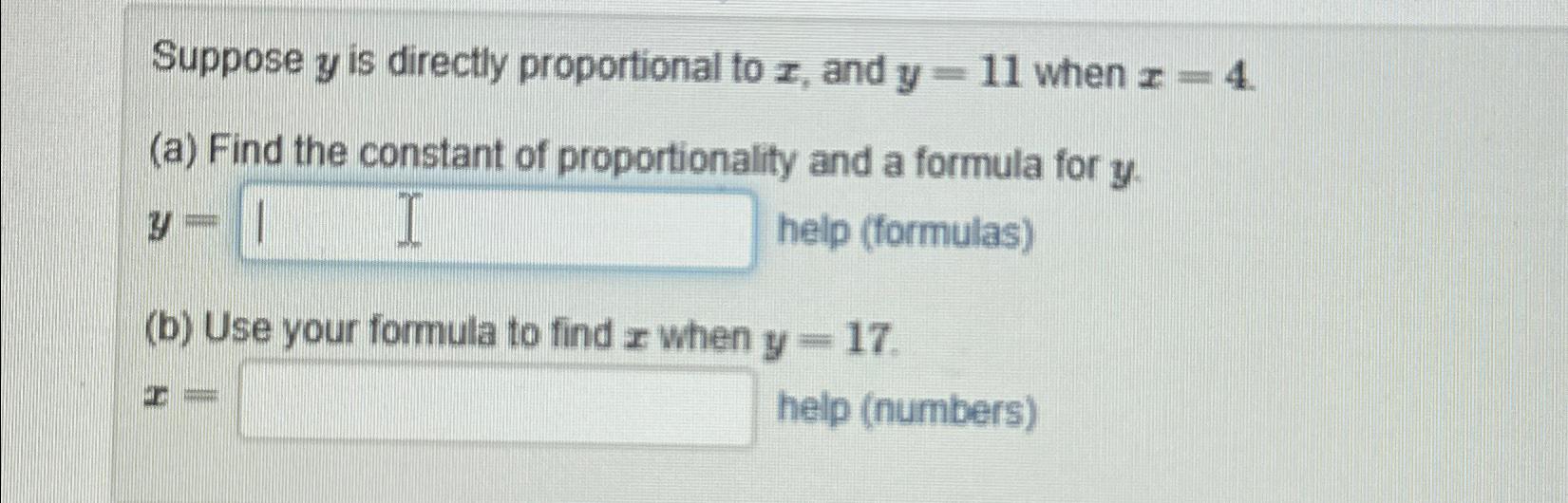 Solved Suppose y ﻿is directly proportional to x, ﻿and y=11 | Chegg.com