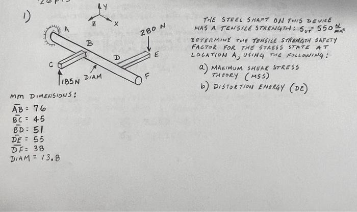 Solved please help me step by step 1) C A 185N MM | Chegg.com