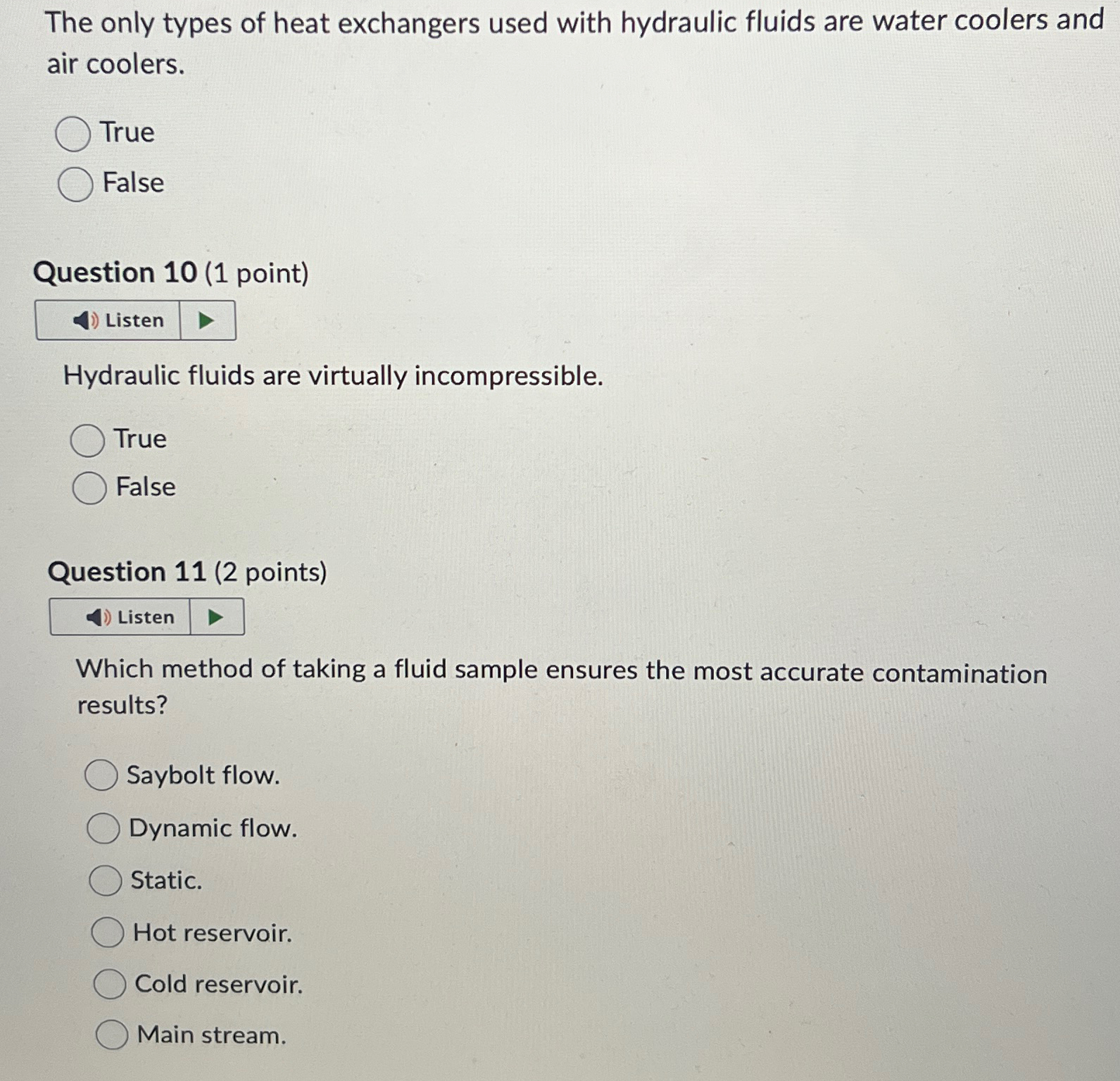 Solved The only types of heat exchangers used with hydraulic | Chegg.com
