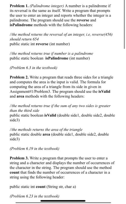 Solved Problem 1 Palindrome Integer A Number Is A 2109