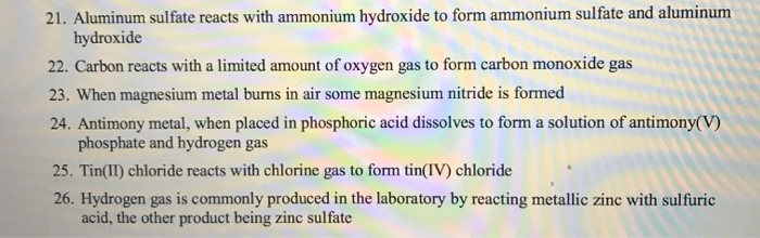 Solved Write correctly written formulas for each reactant | Chegg.com