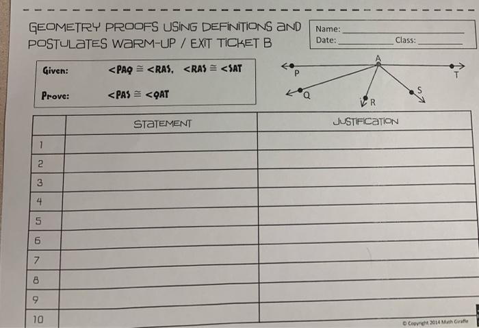 Solved GEOMETRY PROOFS USING DEFINITIONS AND POSTULITES | Chegg.com