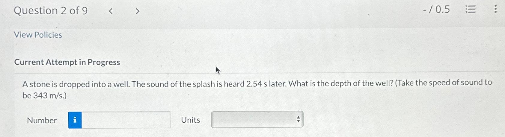 Solved Question 2 ﻿of 9View PoliciesCurrent Attempt in | Chegg.com