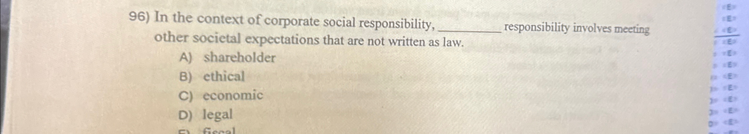 Solved In the context of corporate social responsibility, | Chegg.com