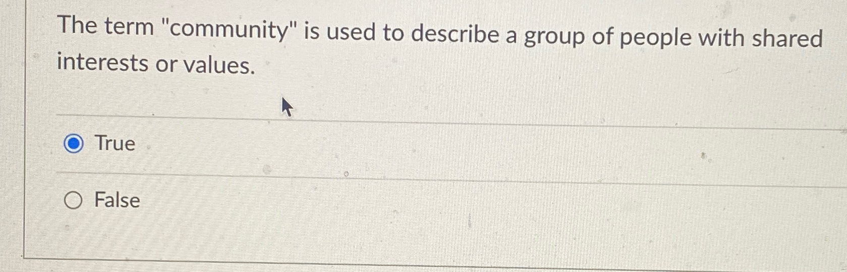 Solved The term "community" is used to describe a group of | Chegg.com