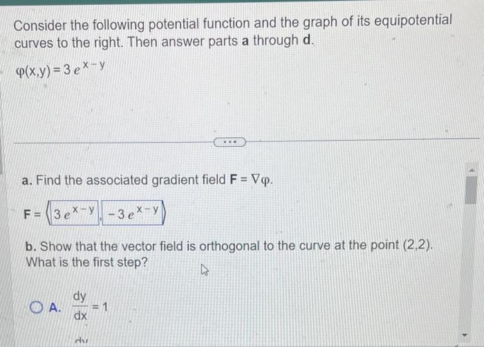 Solved Consider the following potential function and the | Chegg.com