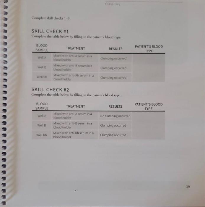 Solved Complete skill checks 1-3. SKILL CHECK #1 Complete | Chegg.com