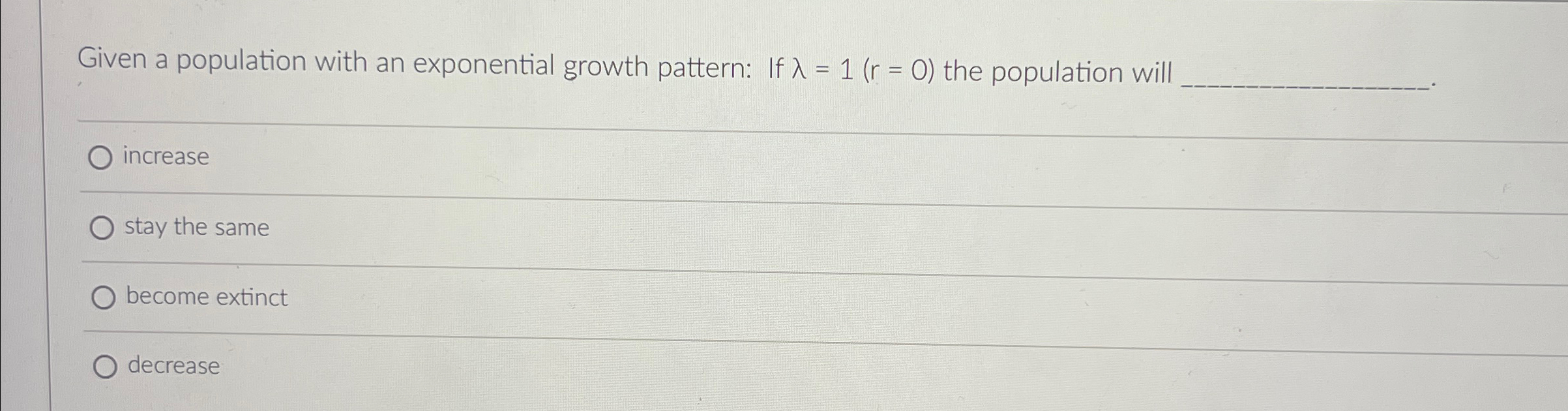 Solved Given a populaGiven a population with an exponential | Chegg.com
