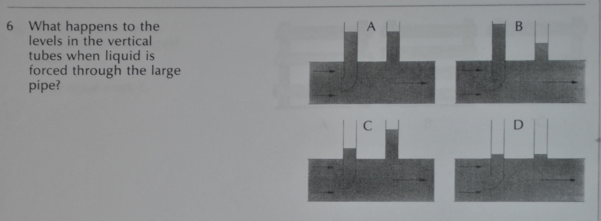 Solved 6 ﻿What happens to the levels in the vertical tubes | Chegg.com