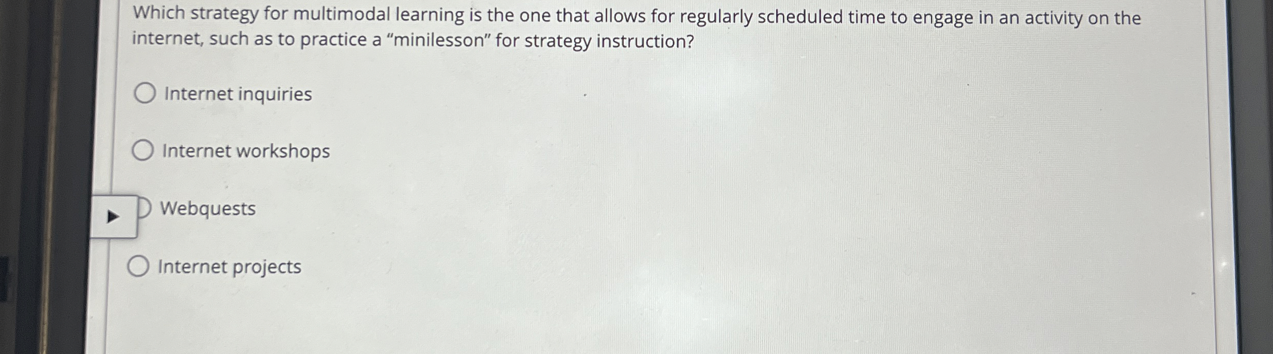 Solved Which strategy for multimodal learning is the one | Chegg.com