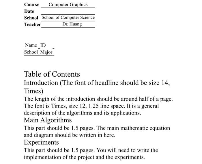 Table of Contents Introduction (The font of headline | Chegg.com