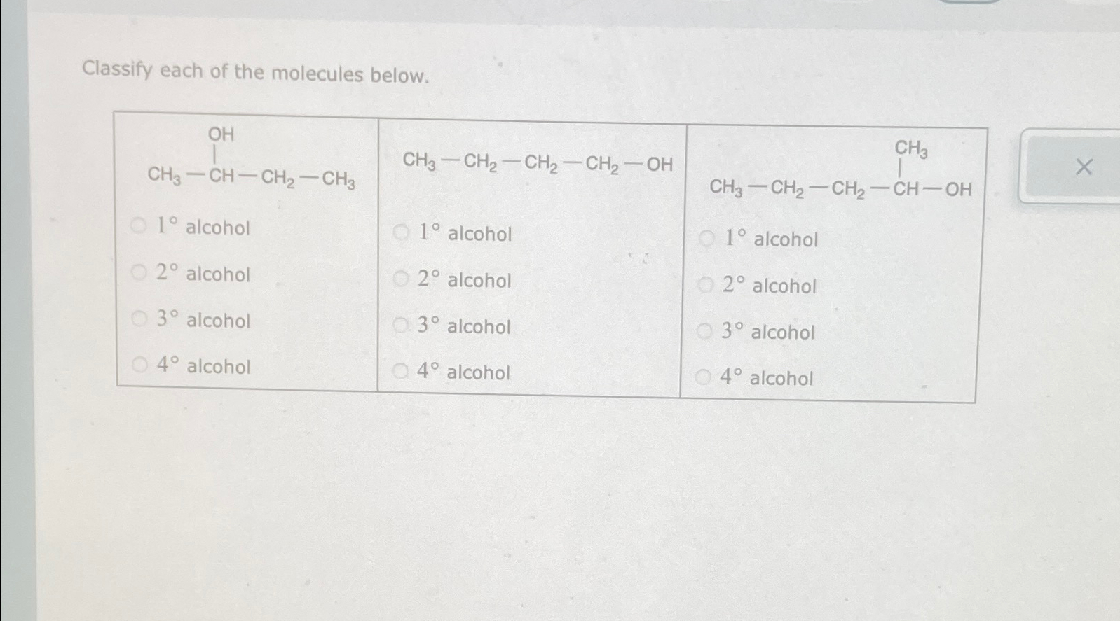 Solved Classify each of the molecules | Chegg.com