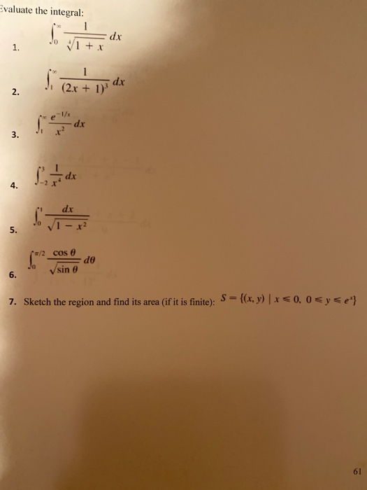 Solved Evaluate the integral: dx 1. 1 + di 1 (2.x + 1) dx 2. | Chegg.com