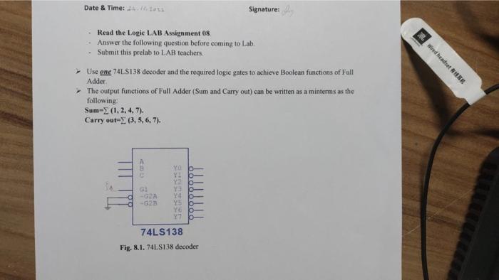Solved - Read the Logic L.AB Assignment 08 - Answer the | Chegg.com