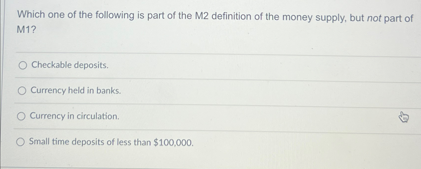 Solved Which one of the following is part of the M2 | Chegg.com