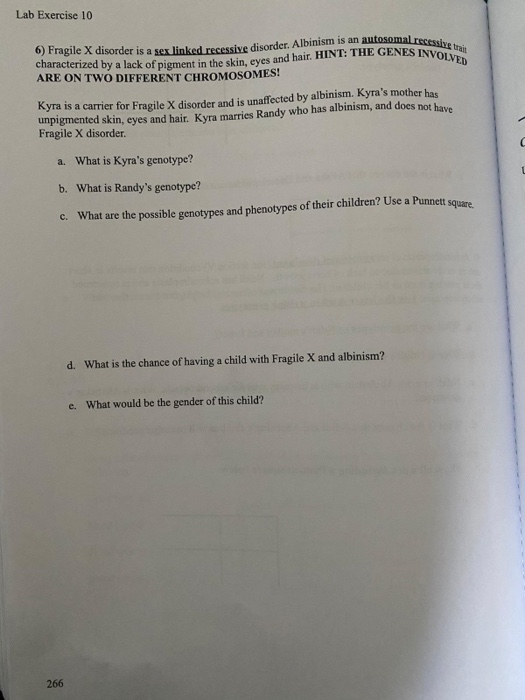 Solved Lab Exercise 10 mal recessive train NES INVOLVED b) | Chegg.com