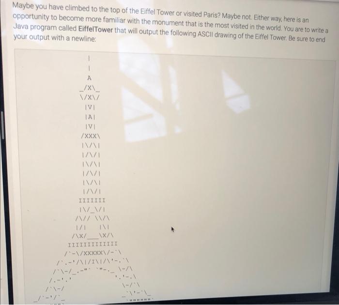 Solved Maybe you have climbed to the top of the Eiffel Tower | Chegg.com