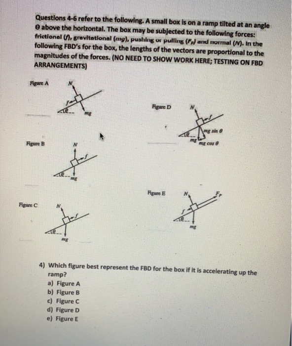 Solved Questions 4-6 refer to the following. A small box is | Chegg.com