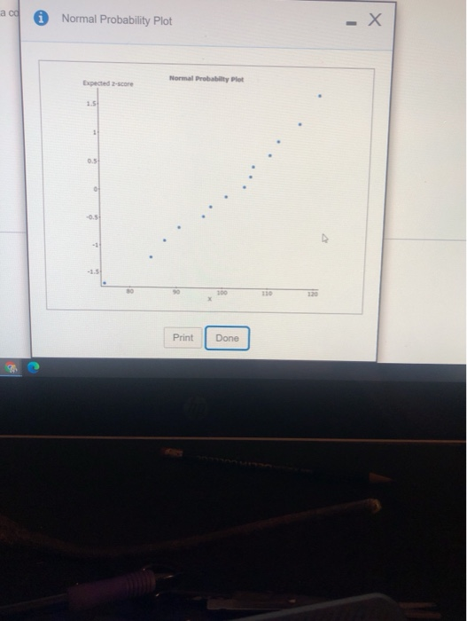 Solved For the normal probablity plot shown below the | Chegg.com