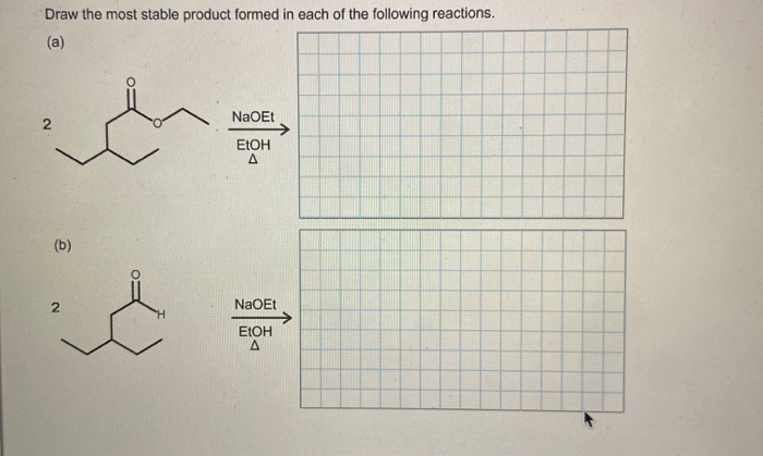 Solved Draw the most stable product formed in each of the | Chegg.com