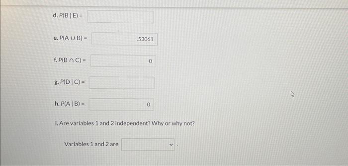Solved Use the values in the cross-tabulation table to solve | Chegg.com