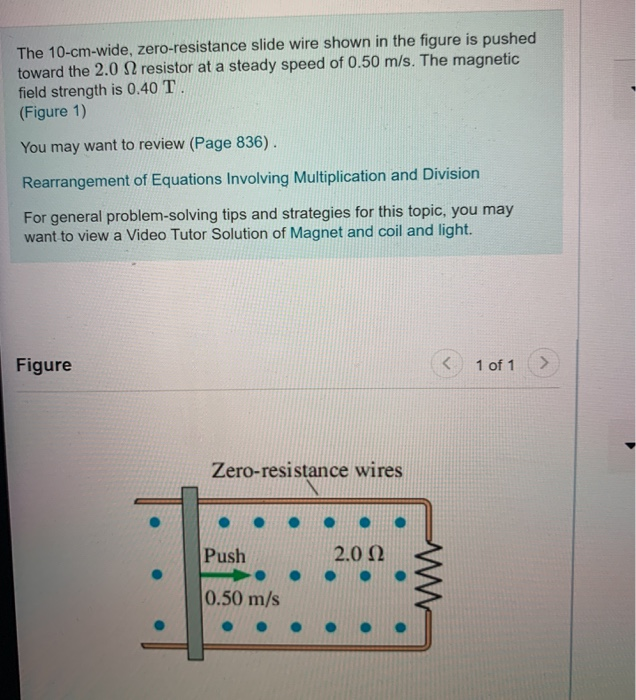 Solved The 10-cm-wide, zero-resistance slide wire shown in | Chegg.com