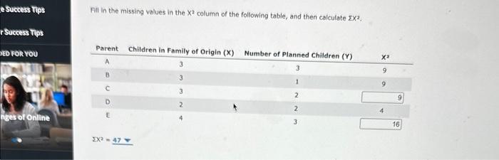 Solved Fill in the missing values in the X2 column of the | Chegg.com