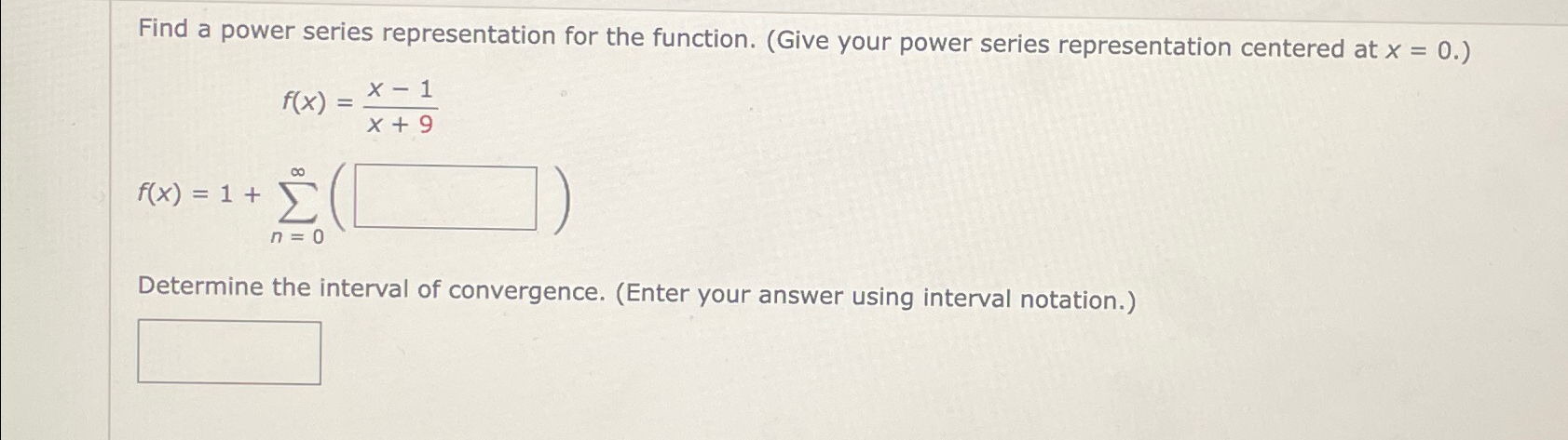 Solved Find a power series representation for the function. | Chegg.com