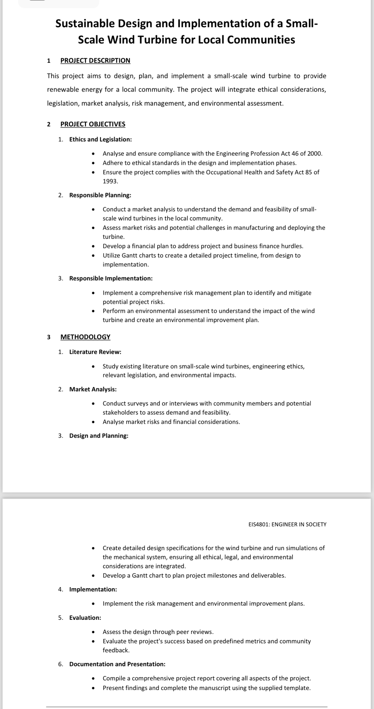 Solved Sustainable Design and Implementation of a SmallScale | Chegg.com