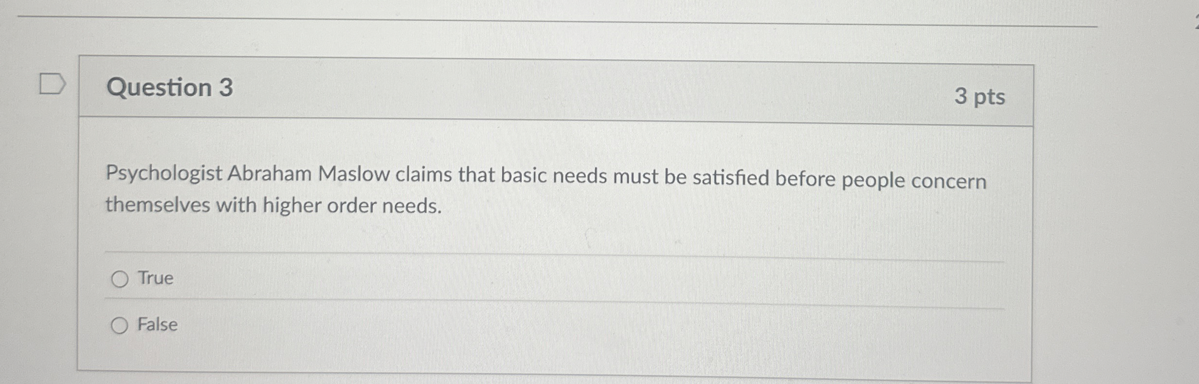 Solved Question 33 ﻿ptsPsychologist Abraham Maslow claims | Chegg.com