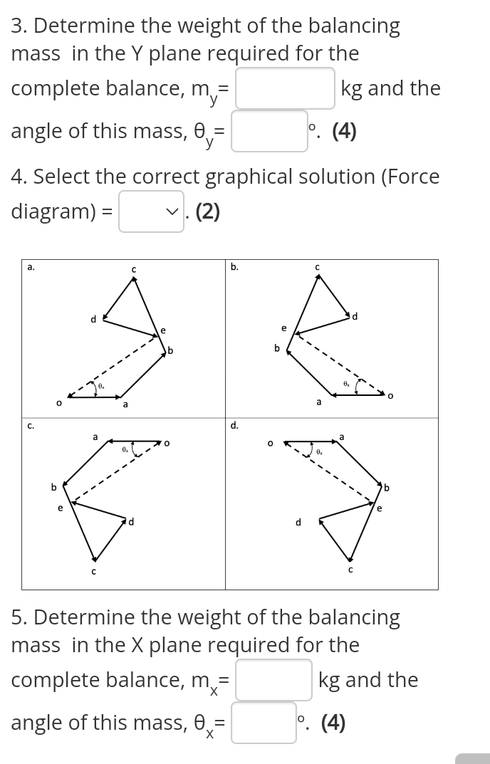 Solved A shaft carries four masses A, B, C and D of | Chegg.com
