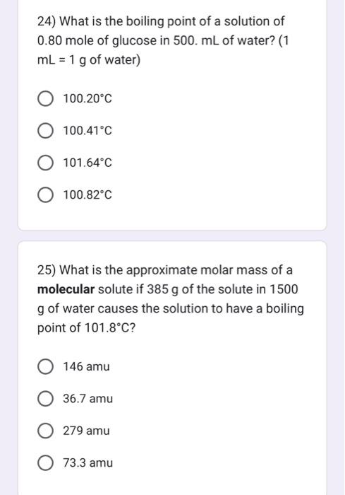Solved 13) Colligative properties depend on the nature of | Chegg.com