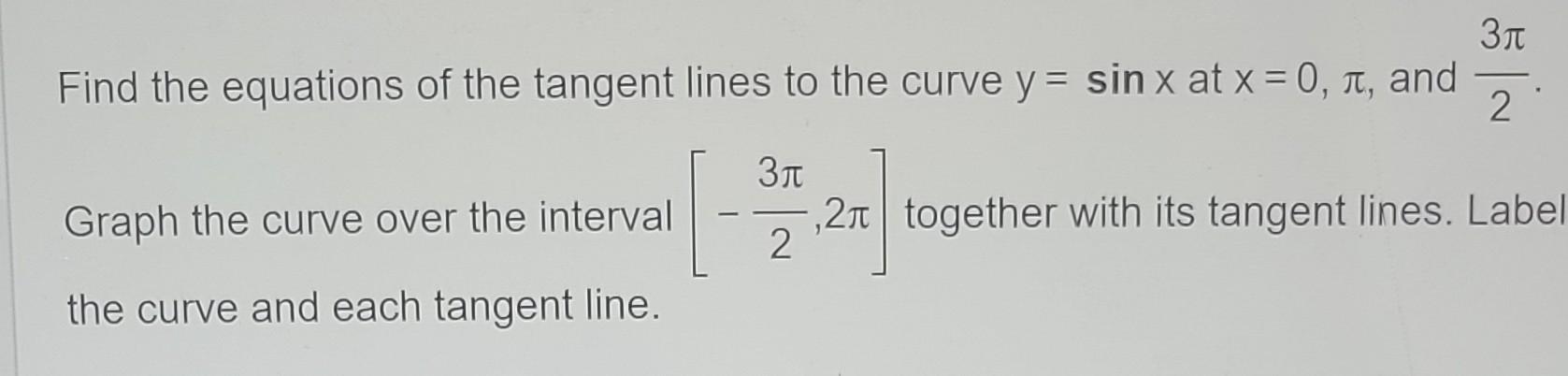 Solved Find the equations of the tangent lines to the curve | Chegg.com