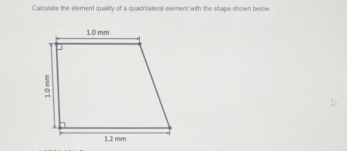 Solved Calculate the element quality of a quadrilateral | Chegg.com