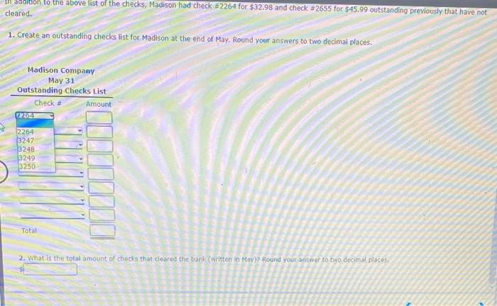 Solved The following information is from Madison | Chegg.com