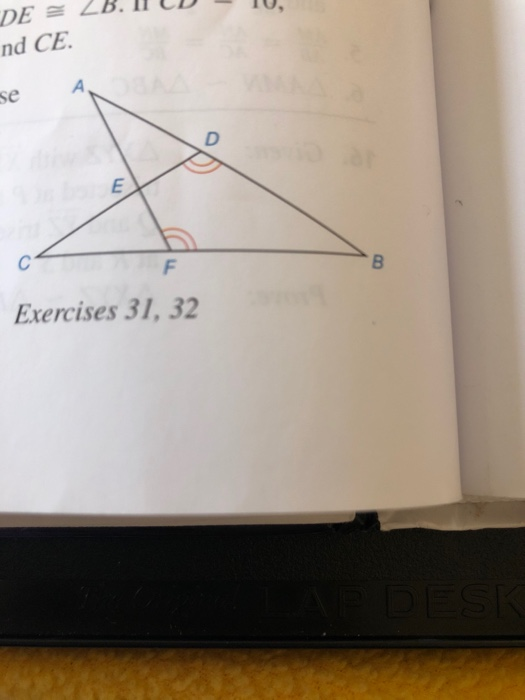 Solved DE = 2B. II LD - TU, nd CE. Exercises 31, 32 32. | Chegg.com