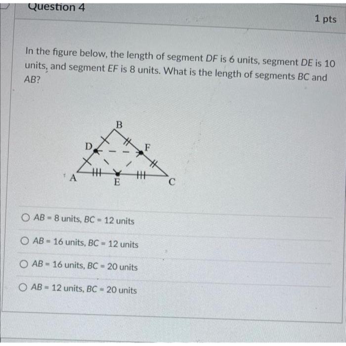 Solved Question 4\\n1 pts\\nIn the figure below, the length | Chegg.com