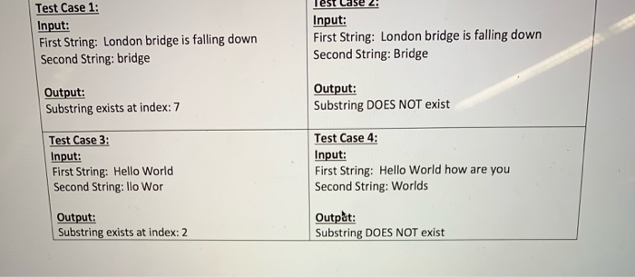 Solved Question 2 of 2. Substring matching: (60 marks) Write | Chegg.com