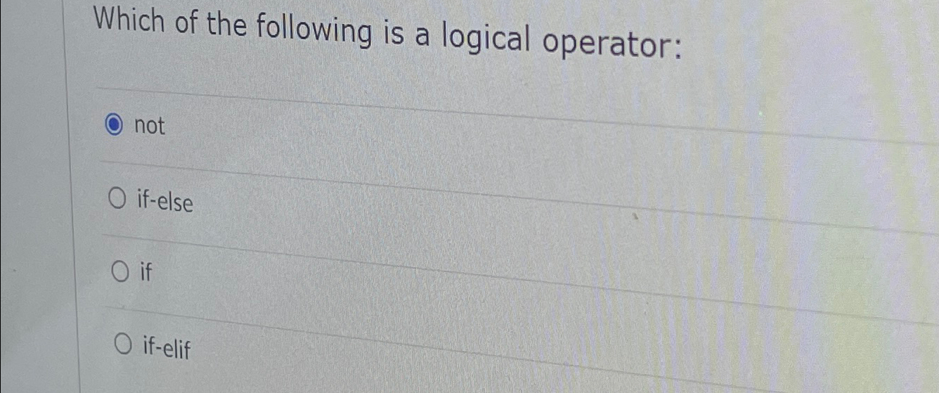 Solved Which of the following is a logical | Chegg.com