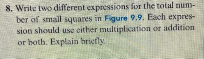Solved 8. Write two different expressions for the total num- | Chegg.com Solved 8. Write two different expressions for the total num- | Chegg.com