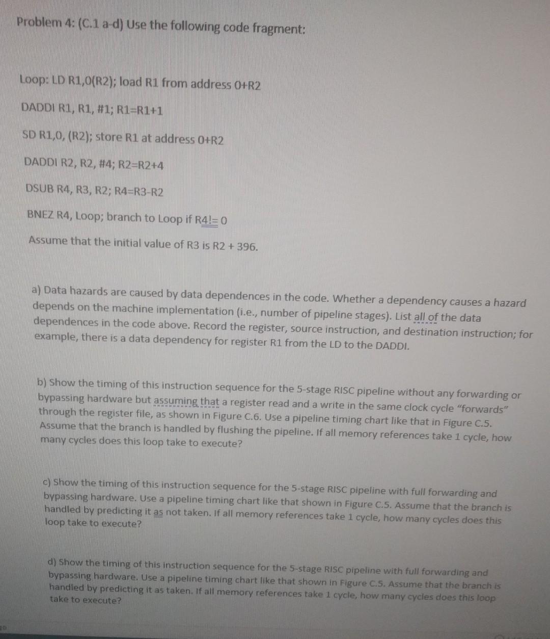 Solved Problem 4: (C.la-d) Use the following code fragment: | Chegg.com