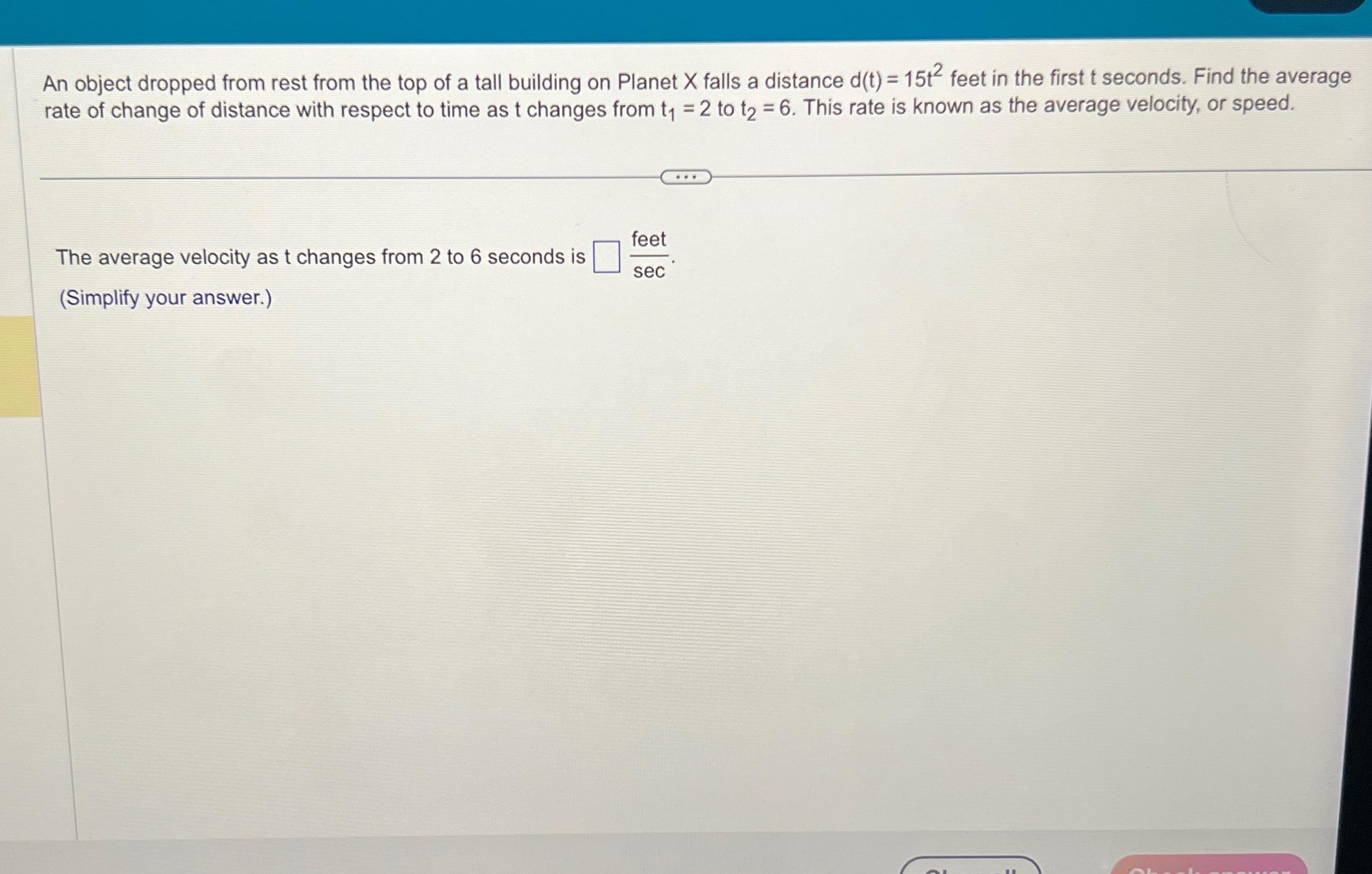Solved An object dropped from rest from the top of a tall | Chegg.com
