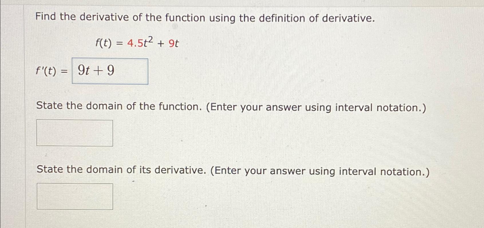 Solved Find the derivative of the function using the | Chegg.com