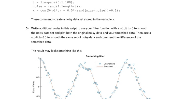 Solved 1. Smoothing filter A smoothing filter averages out | Chegg.com